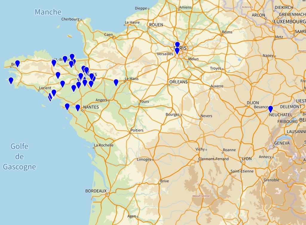 Nos projets en cours sur une carte - SIO
